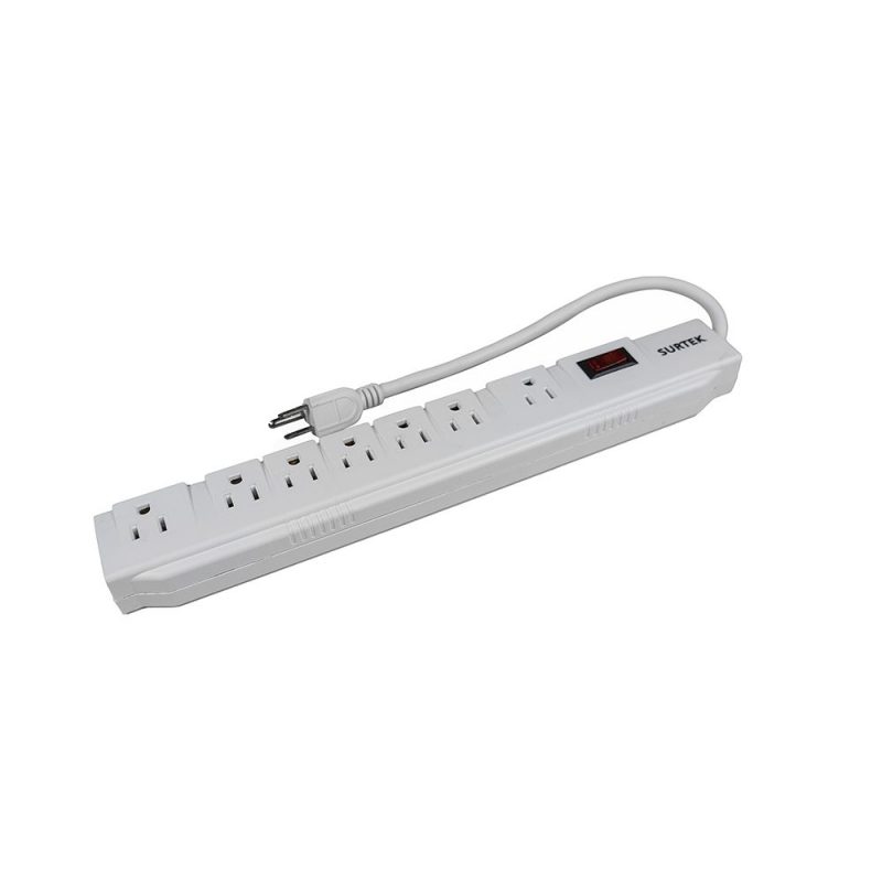 Multicontacto 7 Entradas Cable 30 cm Surtek 136202 | protosa.com