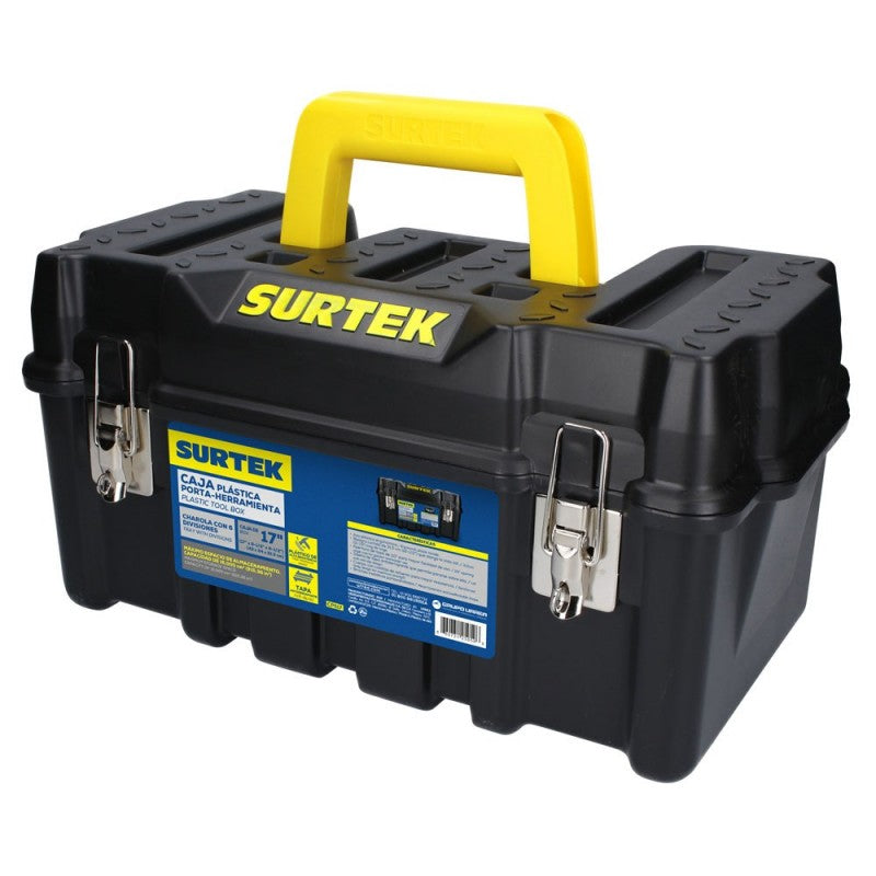 Caja Portaherramientas Plástica 17" Broches Metal Surtek CPS17 ...